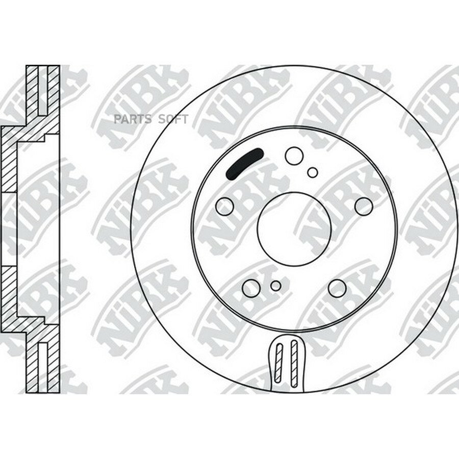 Диск тормозной TOYOTA AVENSIS 01-/CAMRY 91-01/PREVIA 00- передний вент. D 275мм. от официального дистрибьютора, NIBK, артикул RN1009