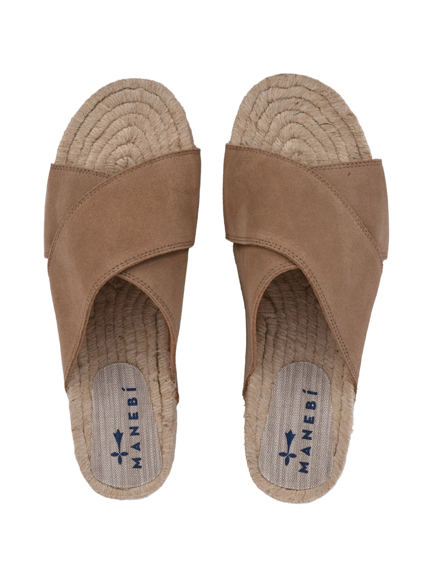 Босоножки Manebi Crossover-strap suede sandals, размер 43, brown — фото 1