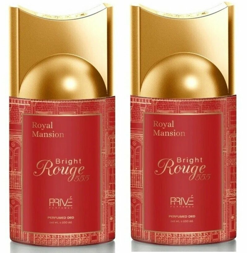 Дезодорант-антиперспирант Prive Bright rouge 555, парфюмированный, 250 мл, 2 шт