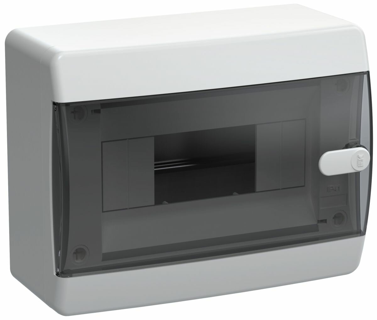UNION Compact Корпус пластиковый ЩРН-П-8 IP41 черная прозрачная дверь IEK