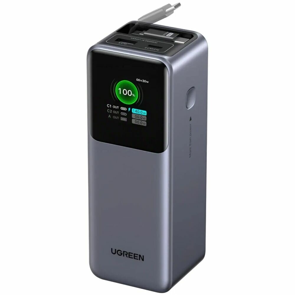 Внешний аккумулятор Ugreen PB726 (95670B) 20000mAh 165W Grey