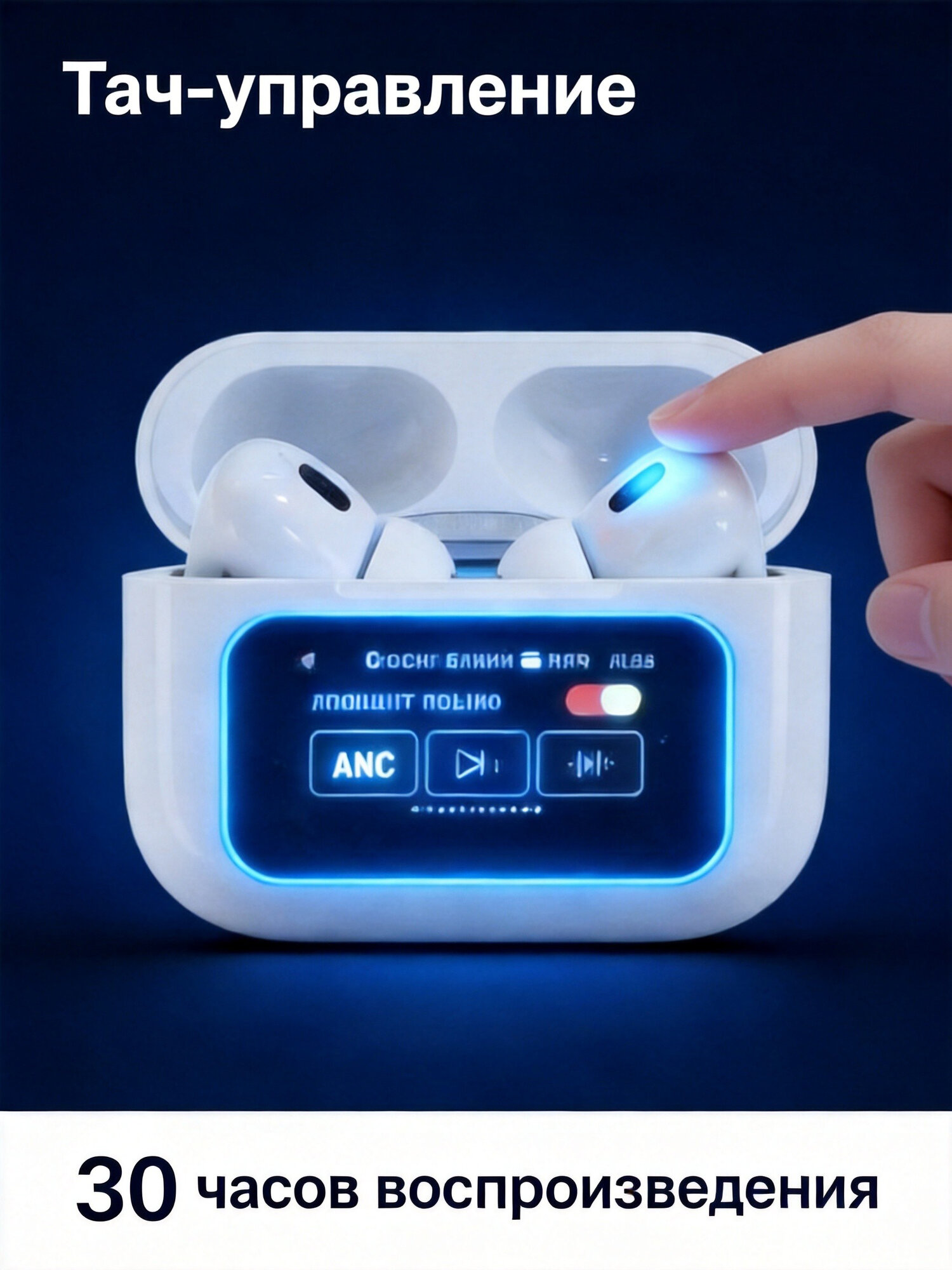 Наушники беспроводные с микрофоном, наушники для телефона, Bluetooth, Мобильные наушники Bluetooth USB Type-C, белый