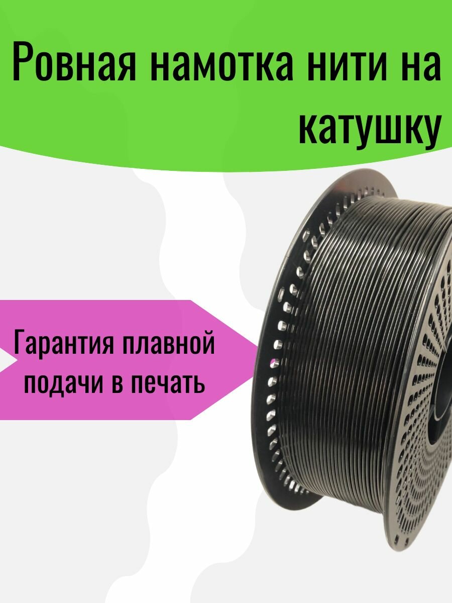 Пластик черный (филамент) для 3D принтера — фото 1