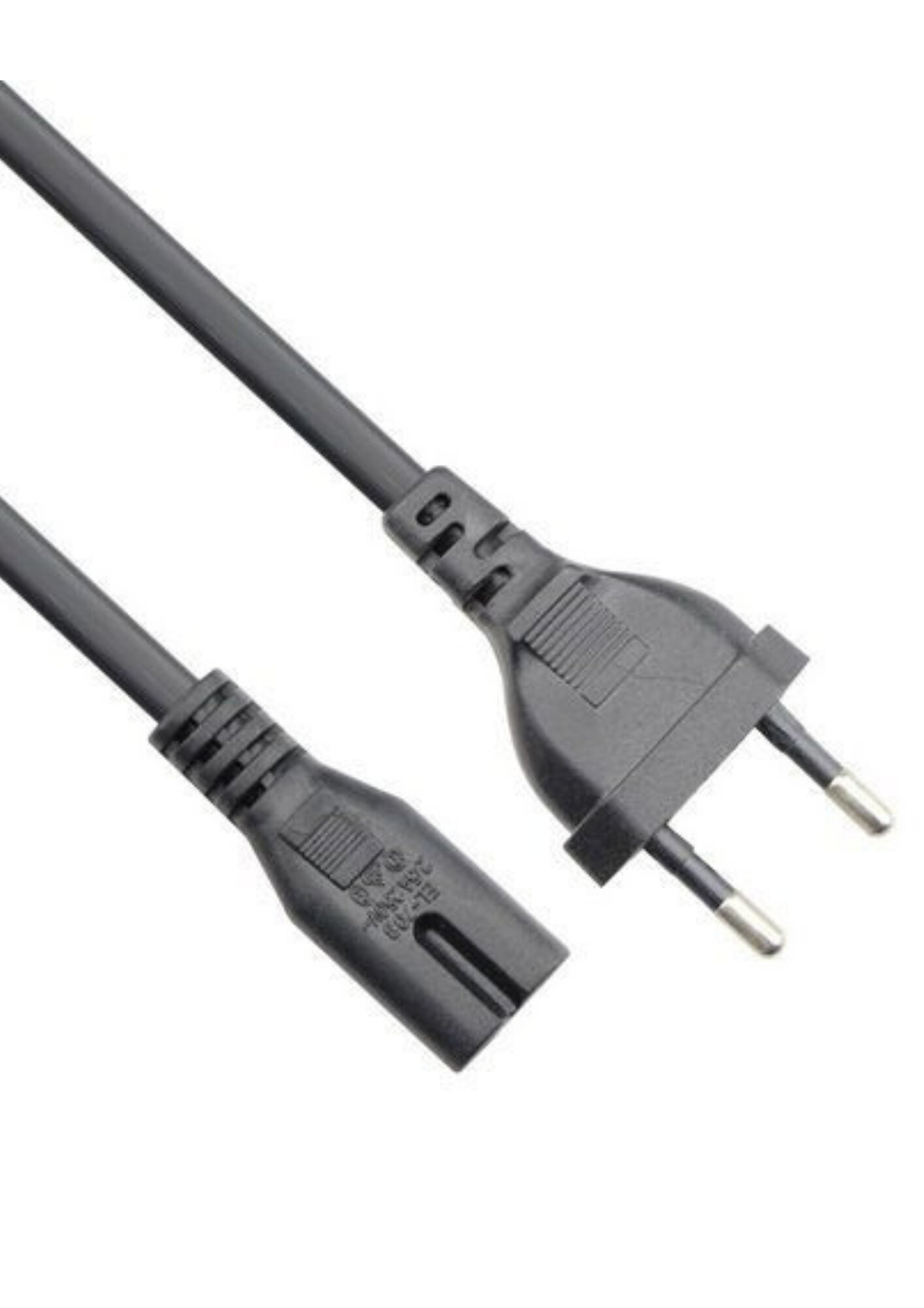 Кабель питания C7 VCOM 1.8 метра 2pin 7 A/ 220 V для аудио видео техники провод медь сетевой без заземления(CE023-CU0.5-1.8M)