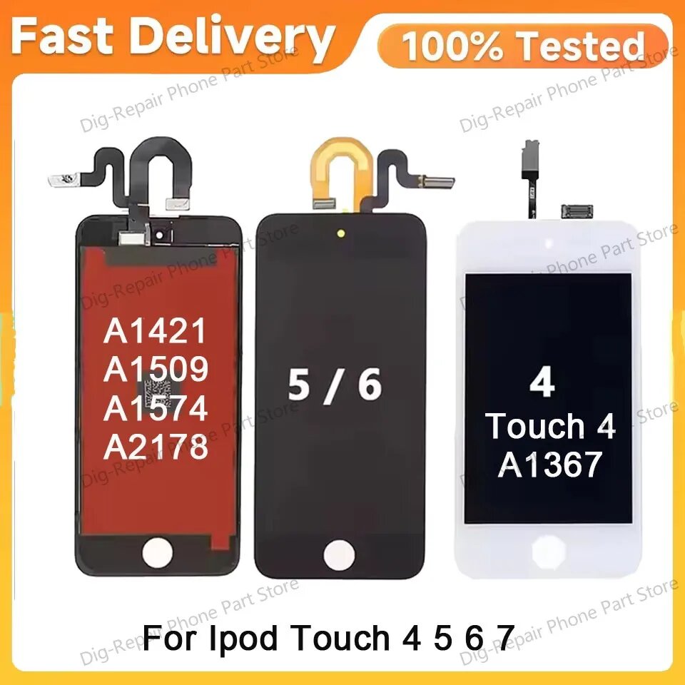 ЖК-дисплей в сборе Black для iPod Touch 7 A2178