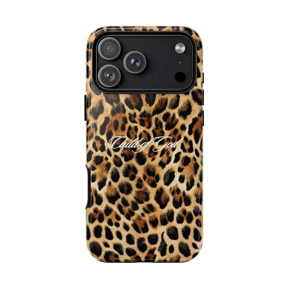 Роскошный чехол Clmj Leopard Polka Dot Child of God для iPhone 17 16 15 14 13 12 11 Air Pro Max Plus, двухслойная задняя крышка
