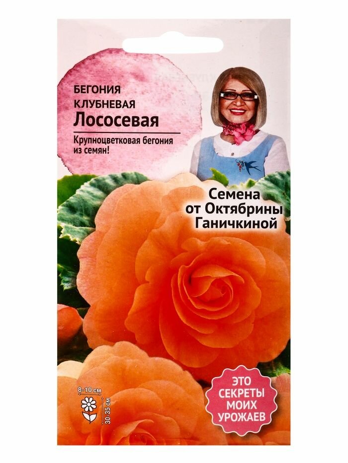 Семена цветов Бегония клубневая Лососевая 6 шт