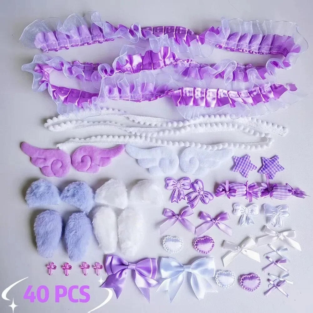 Набор для рукоделия 40 шт. розовый разноцветный Фиолетовый, purple