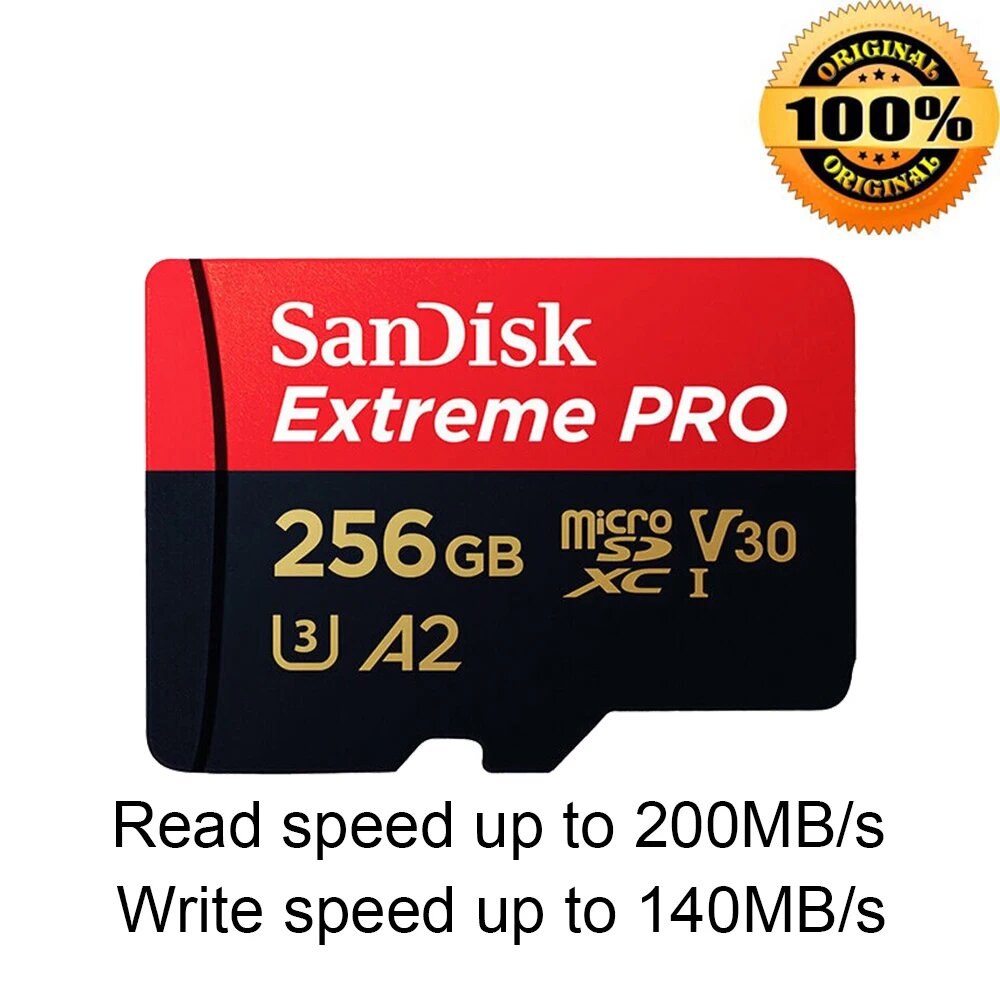 SanDisk microSD карта памяти C10 U1 Black 256G