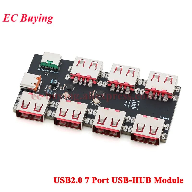 USB-хаб EC Buying 4 порта USB 2.0 7 Port USB-HUB 1pc