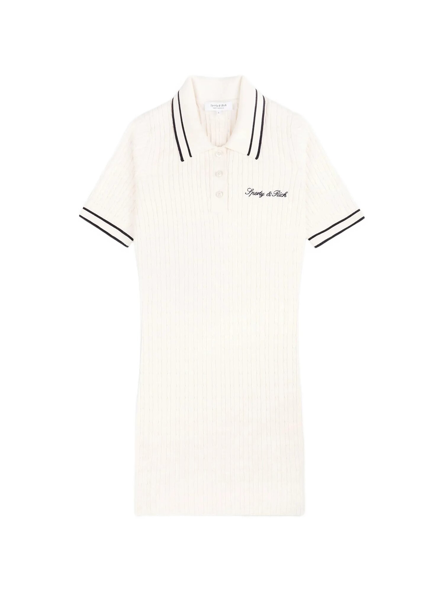 Платье Cable-knit polo-collar mini dress