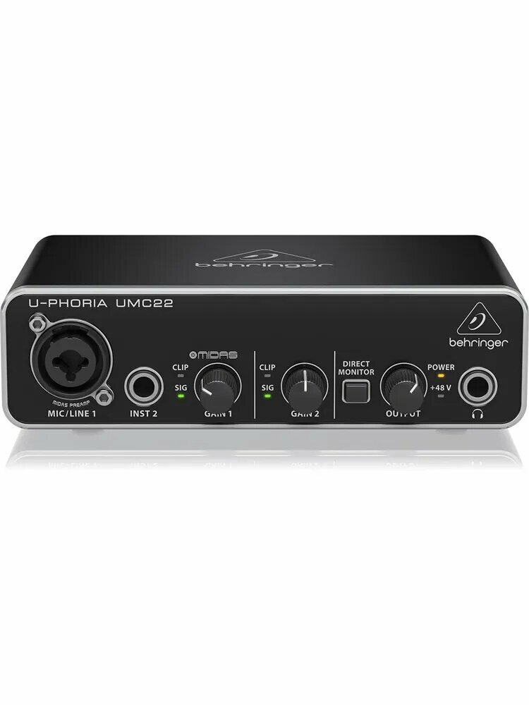 Внешняя звуковая карта с USB BEHRINGER umc22