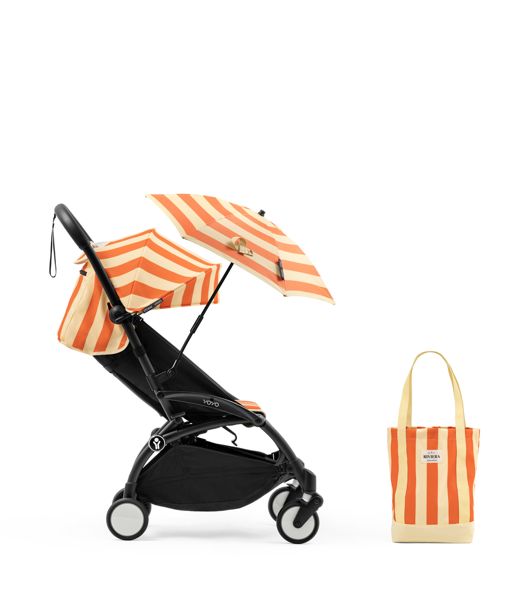 Прогулочная коляска Stokke YOYO 3 Black 6+, цвет Riviera Capri LE / SK (Капри / Летний набор)