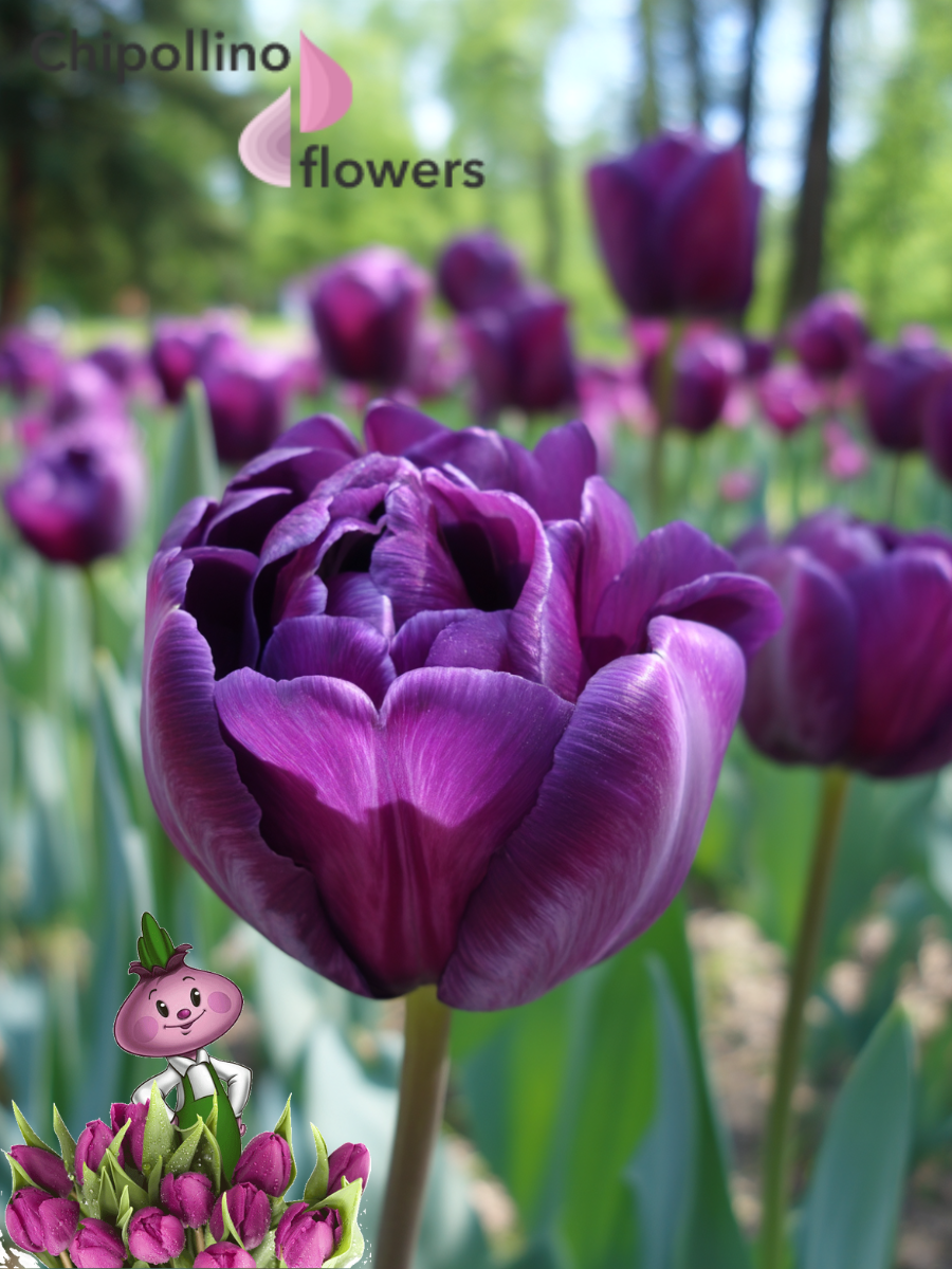 Луковицы цветов, chipollino flowers, Тюльпан BLUE DIAMOND (3 луковицы)