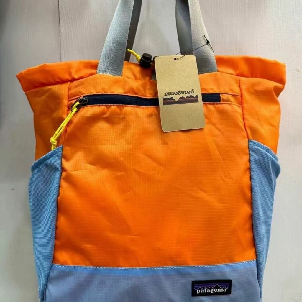 Batata ecofriendly travel backpack with multiple colors and quickfold design orange blue mix