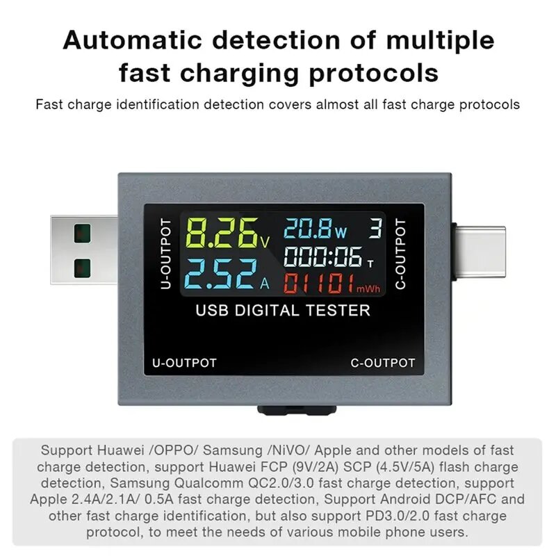 USB-тестер TYPE-C DC4.5-50V — фото 1