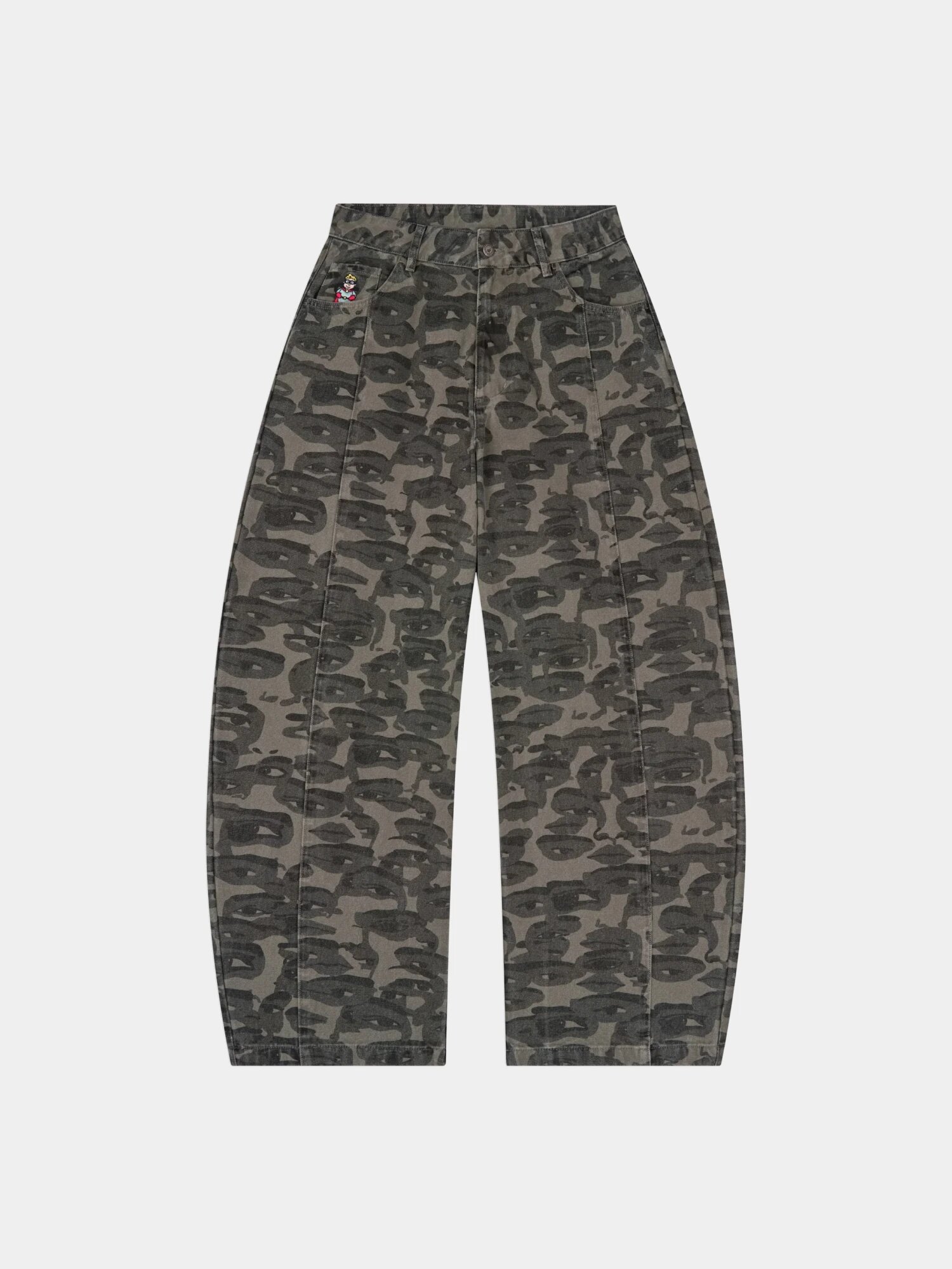 Джинсы широкие Face Camo Wide Leg 