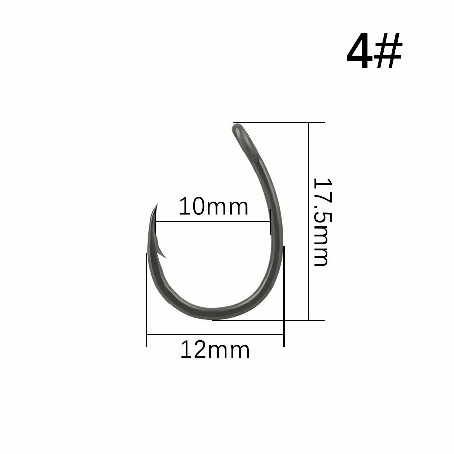 Рыболовные крючки W.P.E колючие 1/2/4/6 # 1PACK-10PCS, WG-4