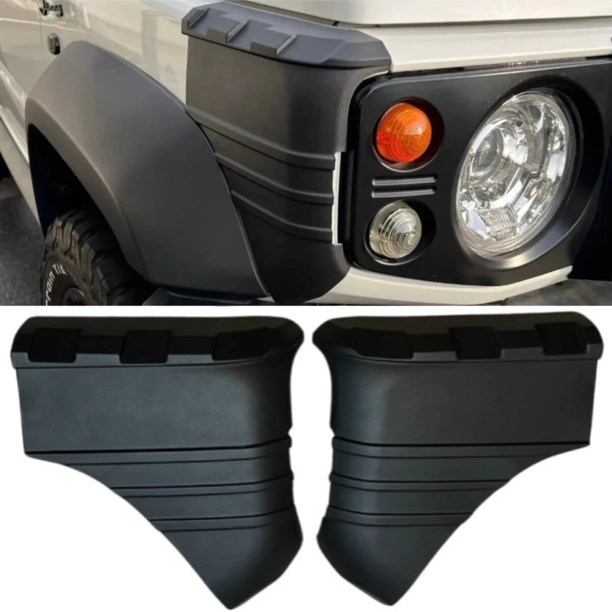Защита углов Suzuki Jimny JB64W/JB74W 2019+ (2шт, черные)