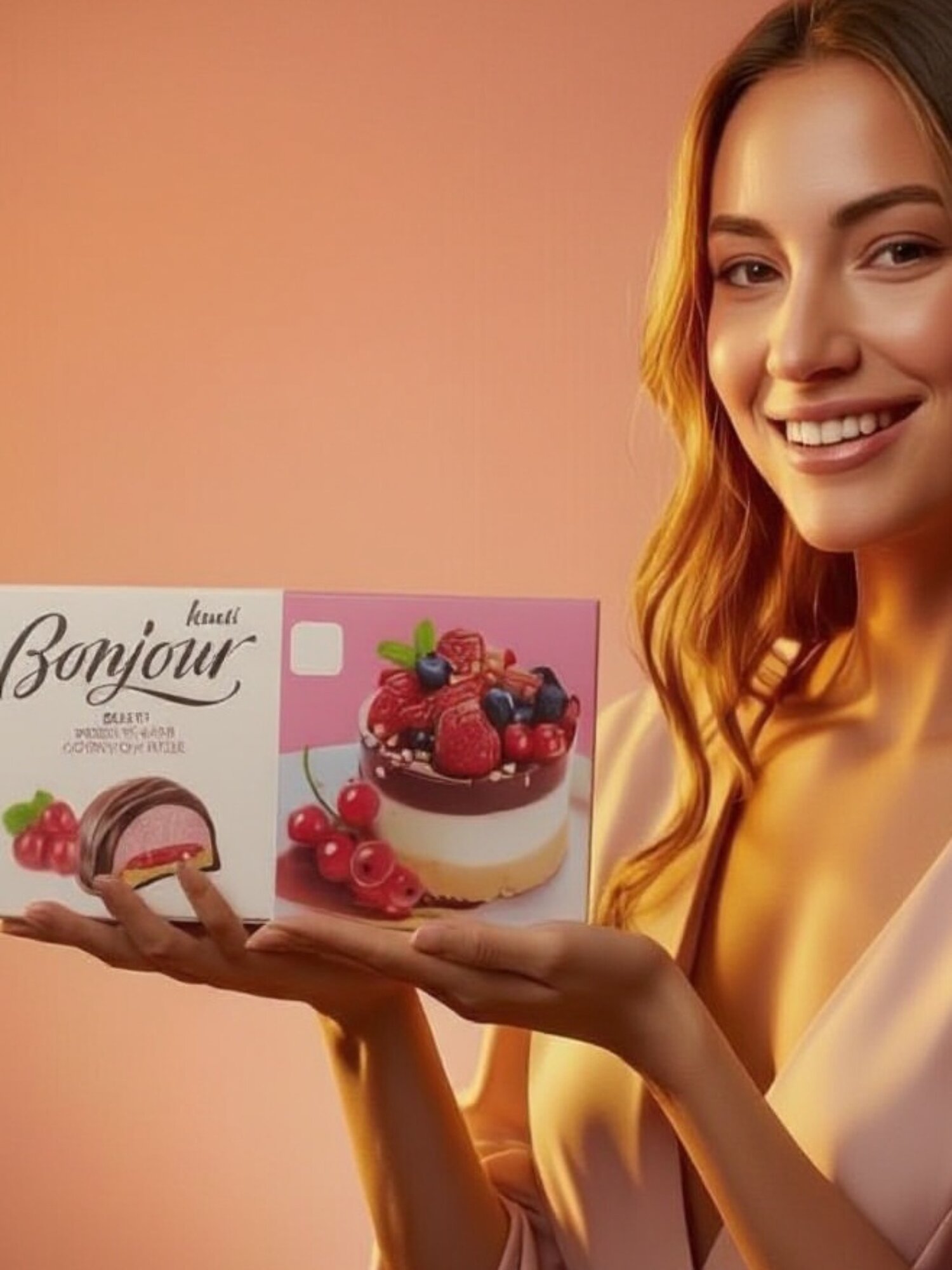 Десерт со вкусом ягод 1 упаковка подарочные конфеты Konti Bonjour