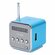 MP3-плеер, синий, портативная цифровая колонка с micro sd, usb и fm радио