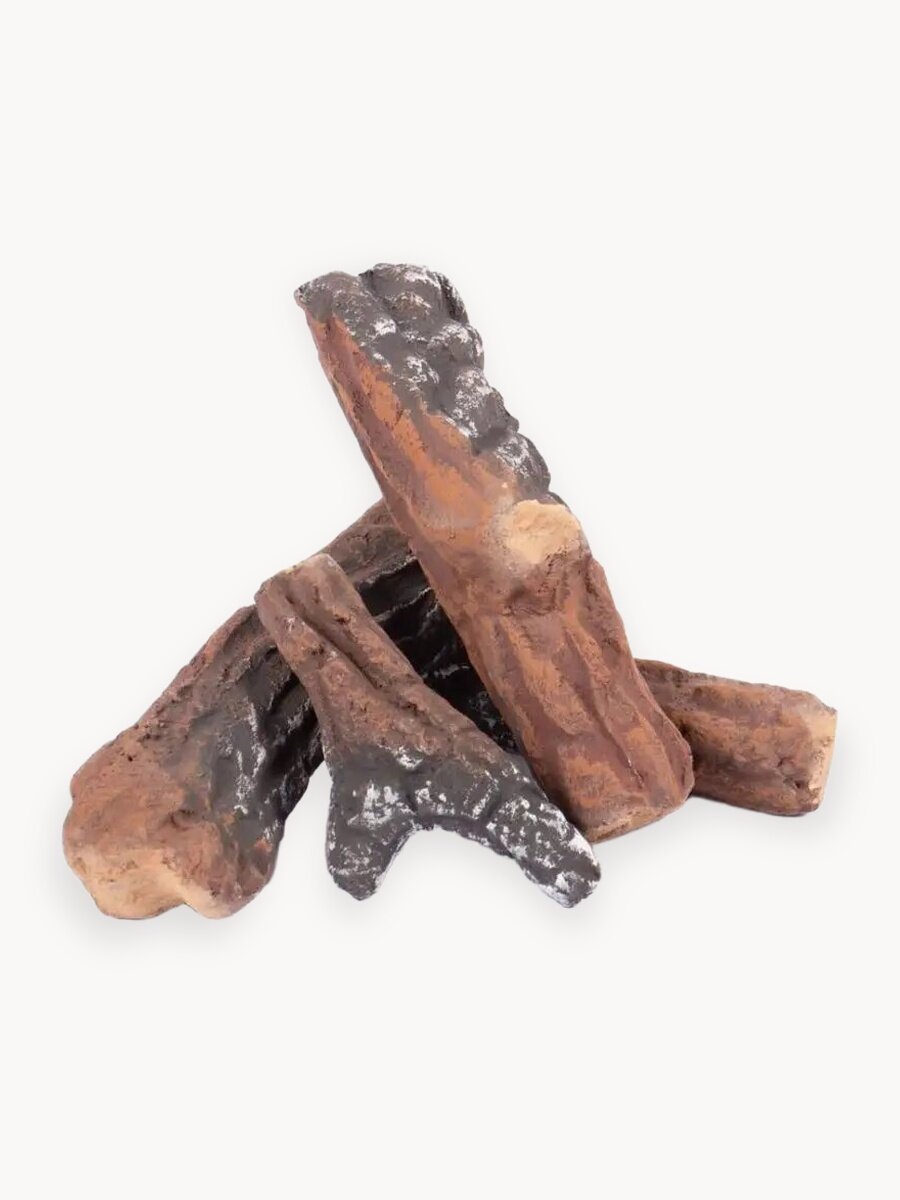 Керамические дрова для биокамина (4 шт)