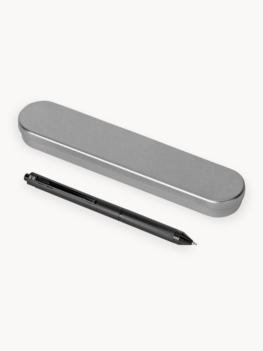 Ручка мультисистемная металлическая "System" в футляре, цвет корпуса черный