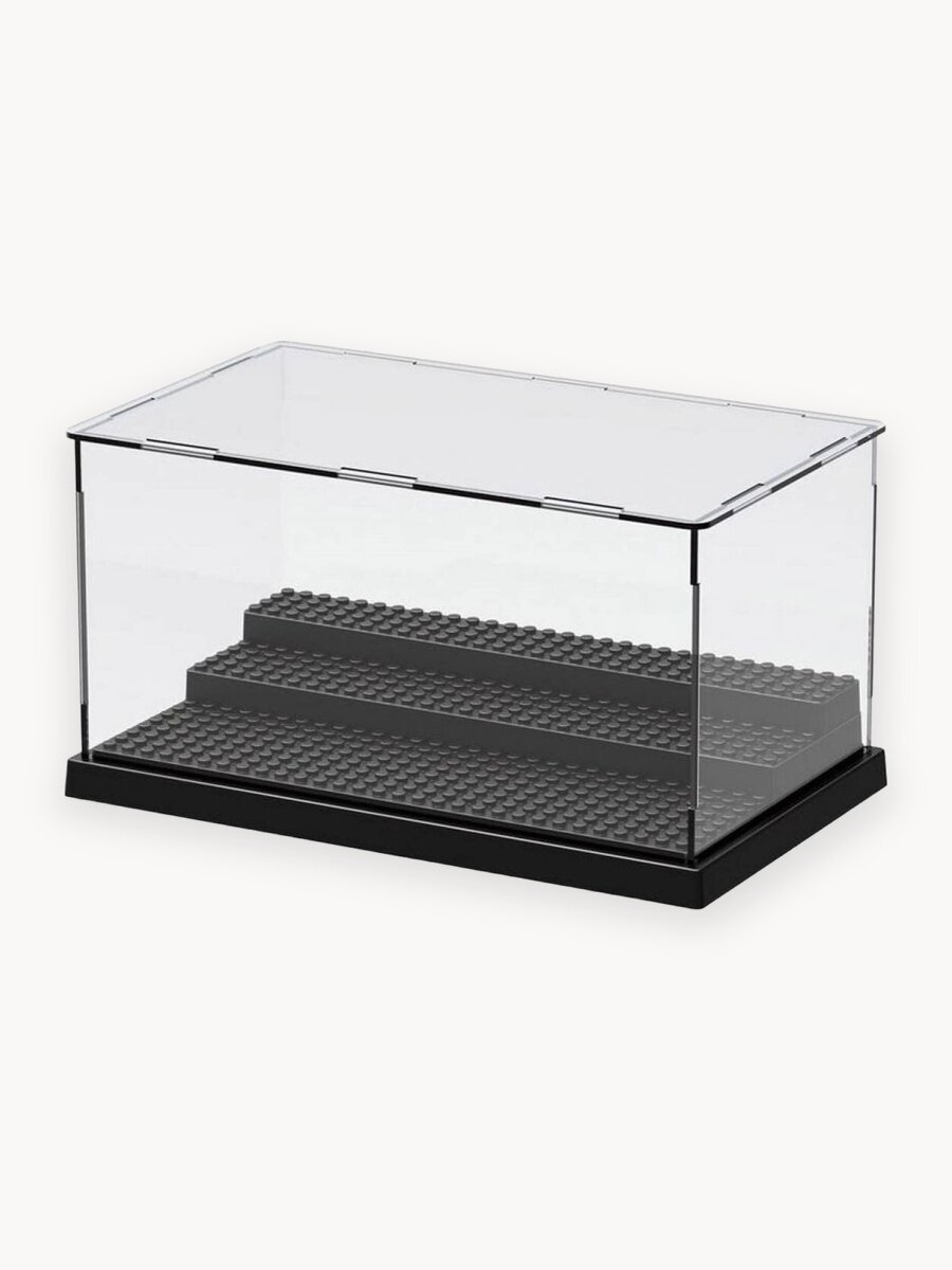 Витрина для минифигурок. Контейнер для игрушек Лего. Витрина-бокс для хранения лего человечков. Коробка для хранения Lego фигурок. Органайзер для конструктора