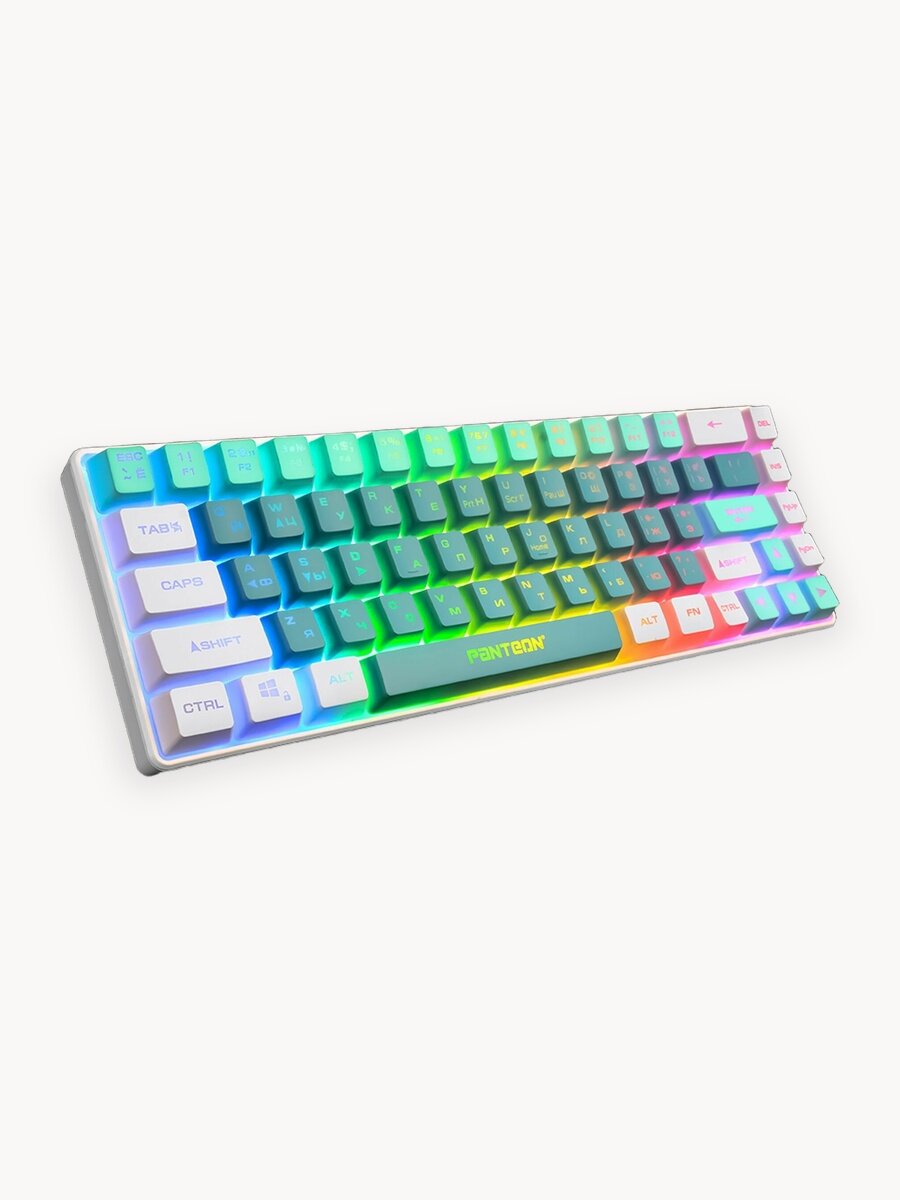 Игровая клавиатура PANTEON M2 08, мембранная, TKL, LED-подсветка MULTICOLOR, USB, 68 клавиш
