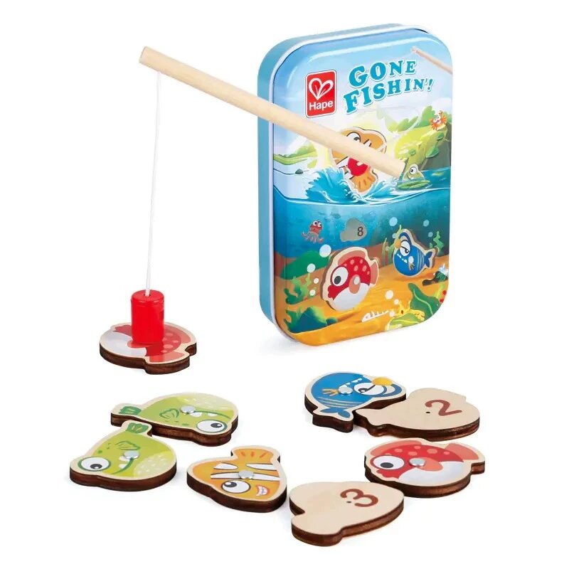 HAPE Мини-Игра Рыбная Магнитная Доска для Детей - Образовательный Набор с Магнитной Удочкой