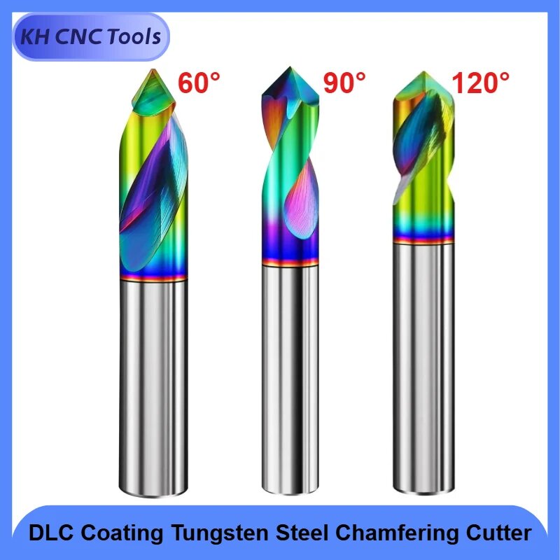 Сверло для ЧПУ KH CNC Tools 60 90 120 градусов HRC65 123456789~20мм 1PC, 1xD4x50x90 Degree