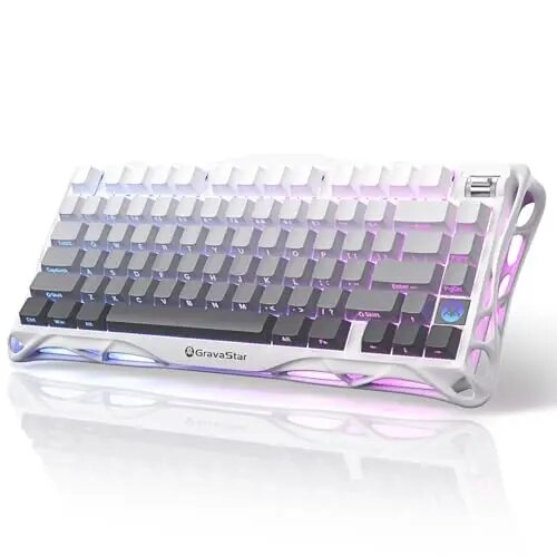GravaStar Mercury K1, Gradient White, 75% механическая клавиатура