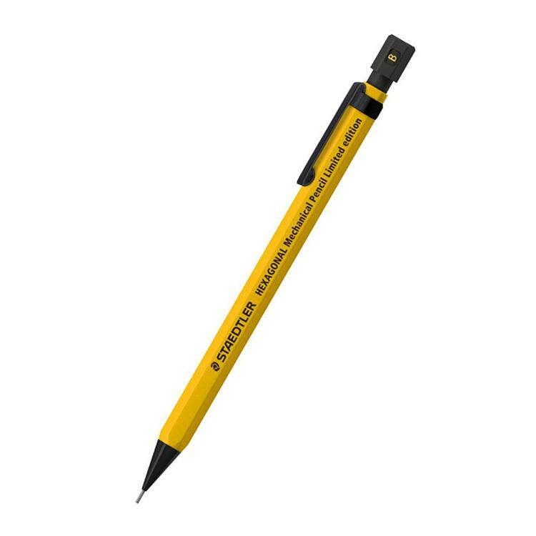 STAEDTLER 925 77 карандаш механический шестигранный бионический металлический для рисования и учёбы 0.5 мм, loft желтая ручка 0.5 HB в наличии