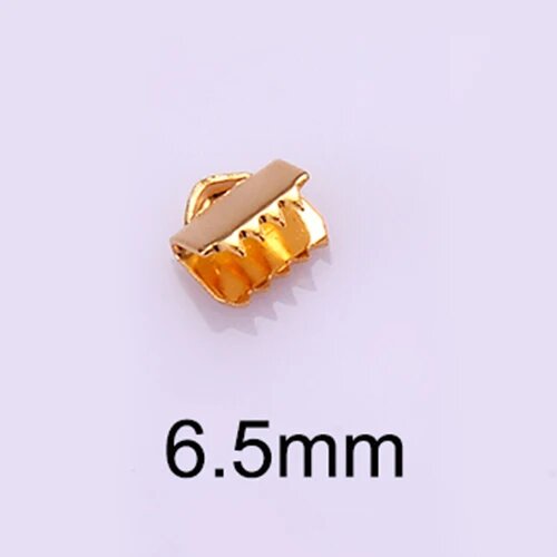 Заключения для бисера 6.5mm gold, 50 шт.