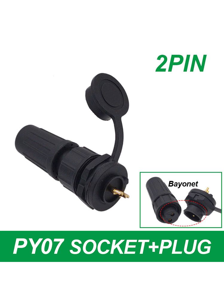 5 штук PY07-2PIN Z108 Водонепроницаемый соединитель Docking пластиковый разъем Байонет IP67 Butt Connector