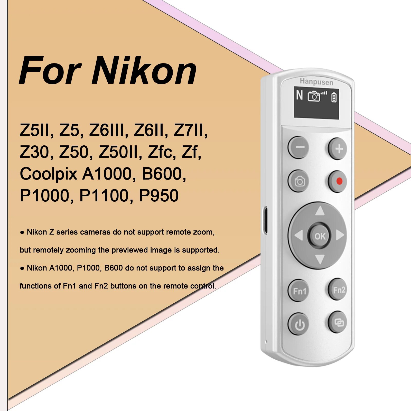 Беспроводной пульт Hanpusen для Nikon Z5, Z6, Z7, Z50