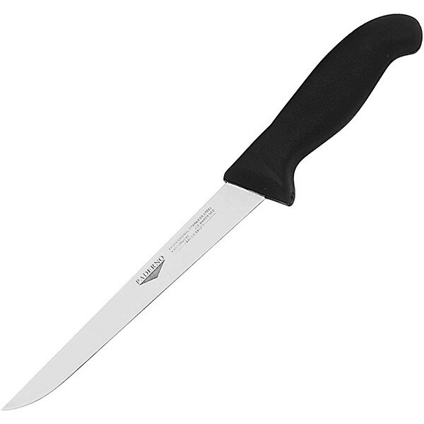 Нож обвалочный для мяса, сталь, пластик, 35/17 см, черный (Paderno)