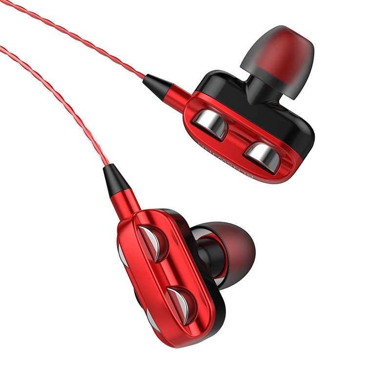 Улучшенные проводные наушники HIFI с усиленными басами и двойным драйвером 3D-стерео для спорта, умные