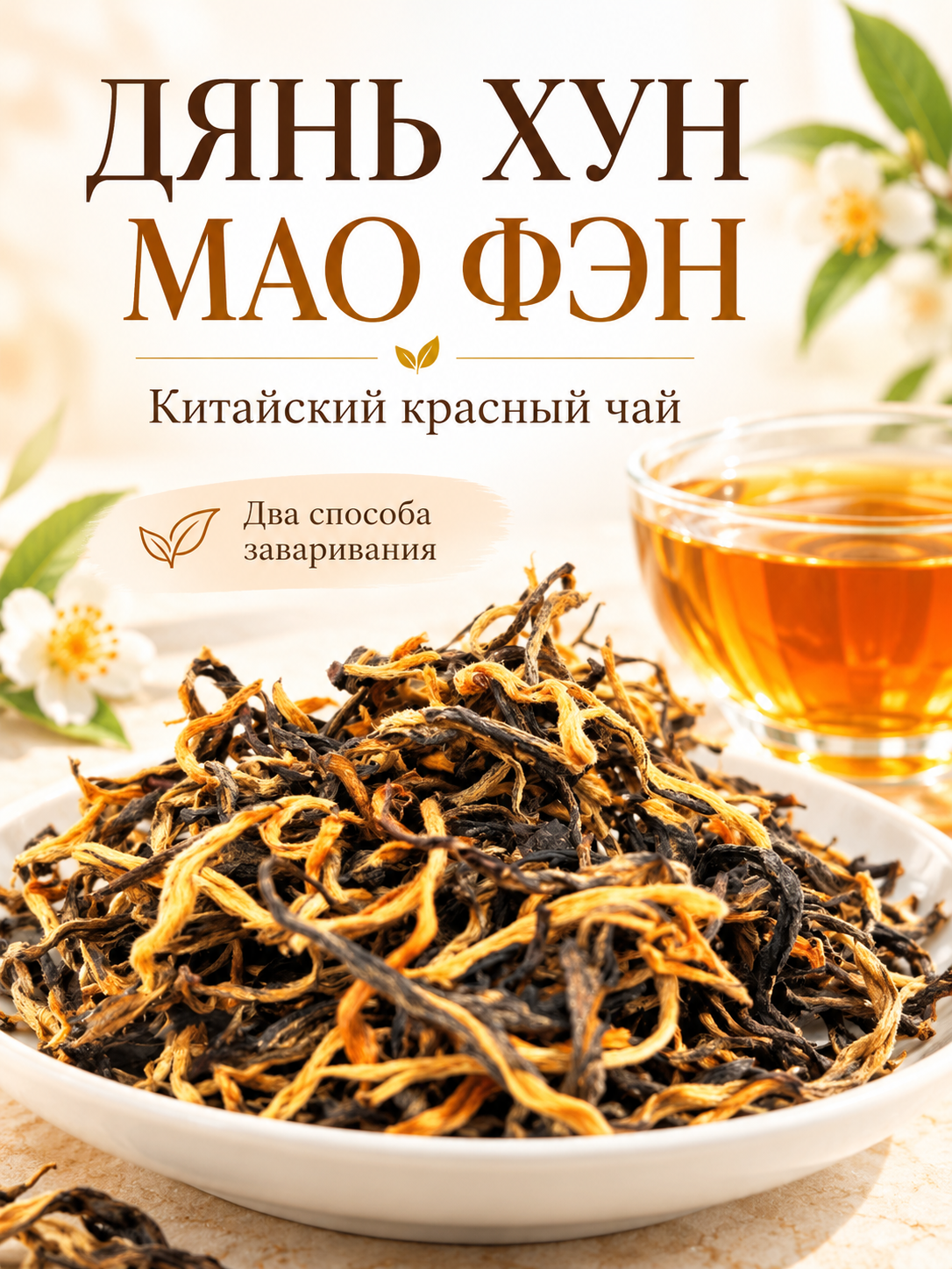 Китайский Красный Чай Дянь Хун Мао фэн