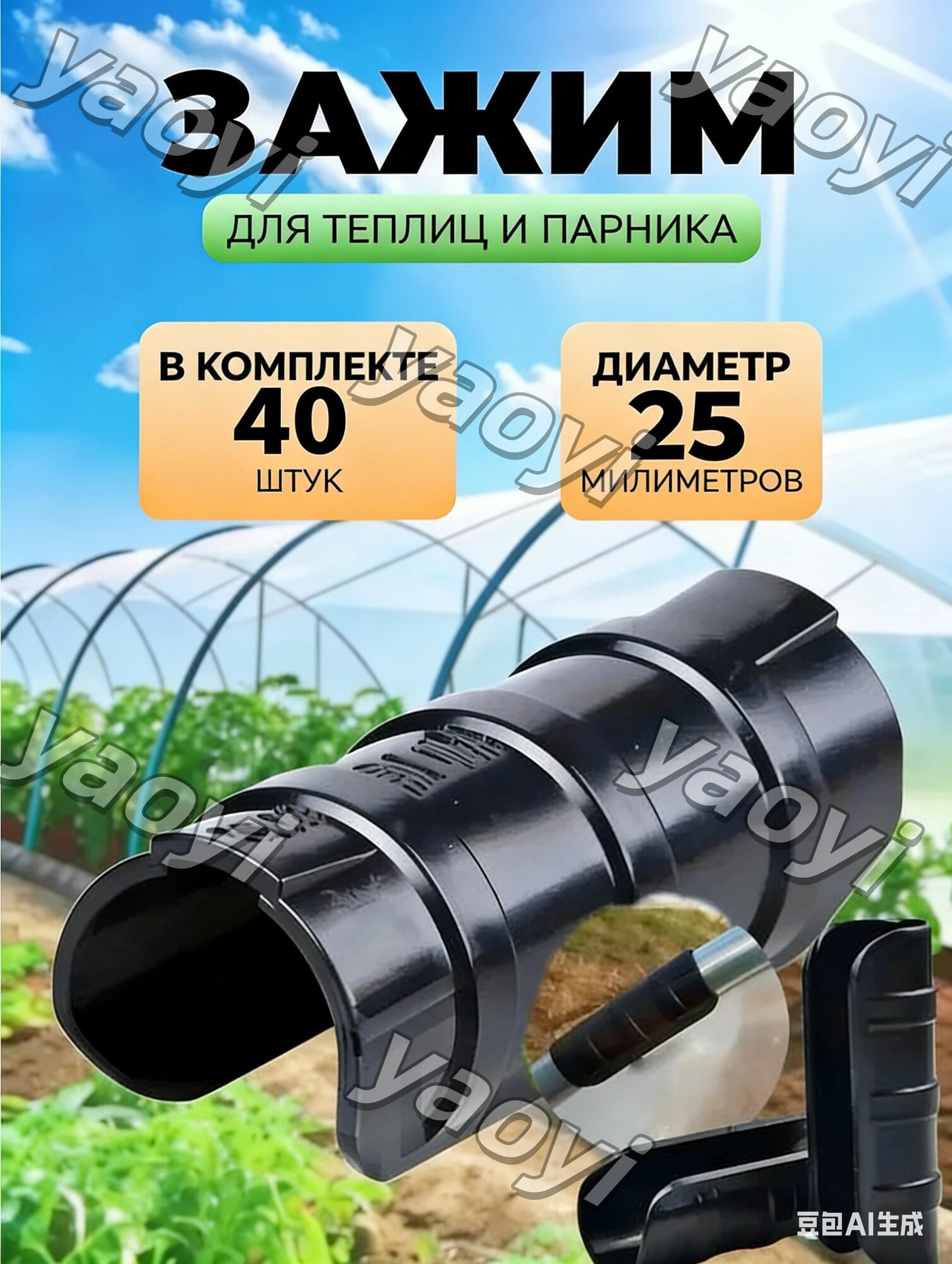 Комплект креплений38 х 25мм, ABS пластик, Металл, 40 шт