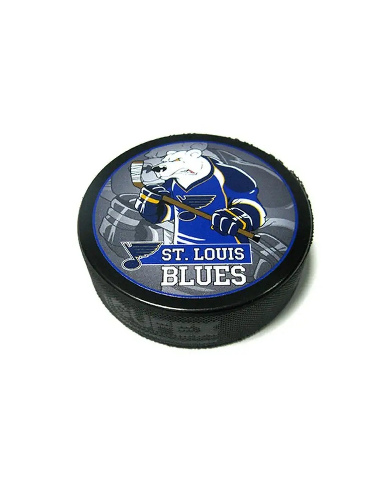 Шайба Sportfanat St. Louis Blues Mascot, резина, 76 мм, цвет черный