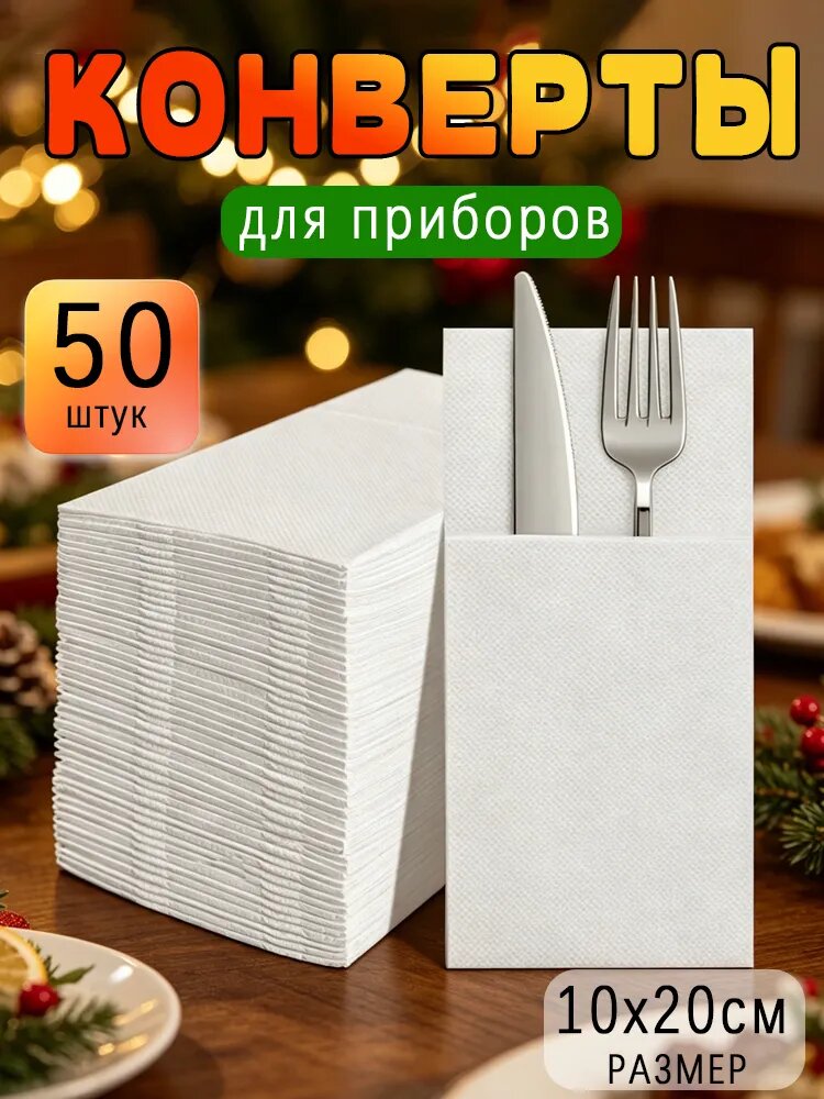 Салфетка сервировочная Бумага 10x20см, 50шт.