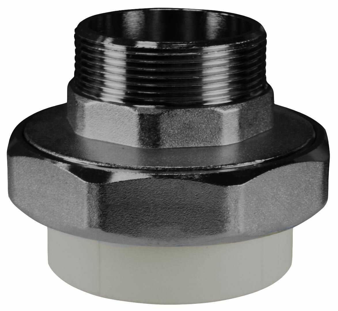 Муфта разъемная 20x1/2' нр комбинированная, полипропиленовая ppr американка, серая