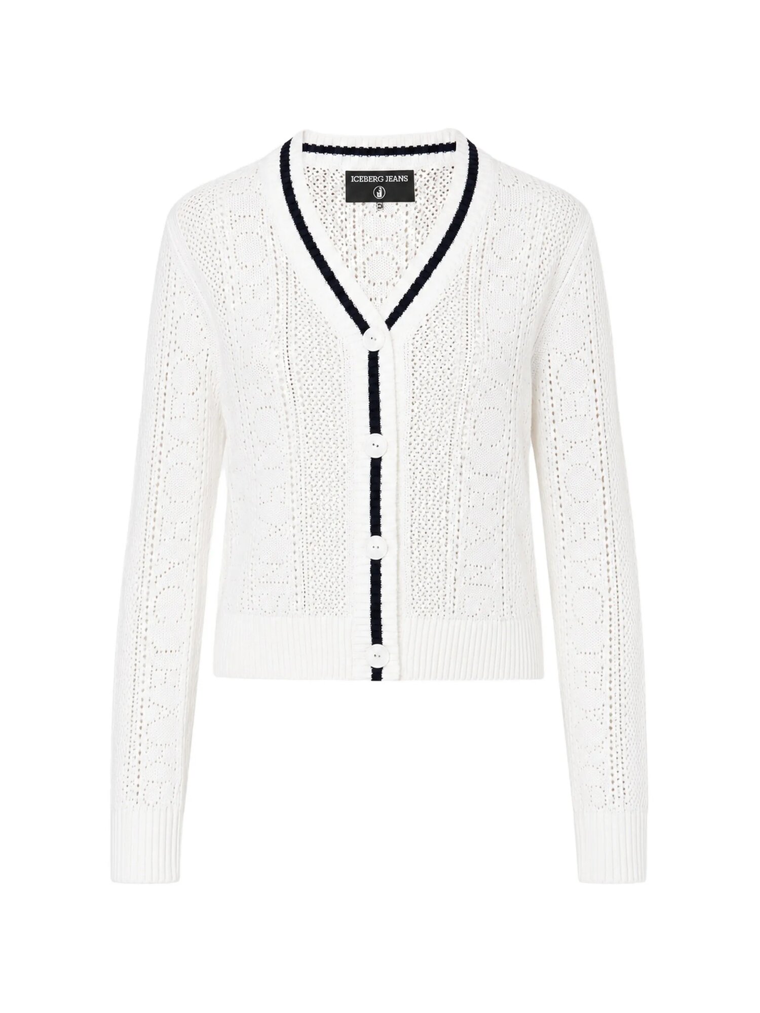 Кардиган Logo-pointelle V-neck cardigan