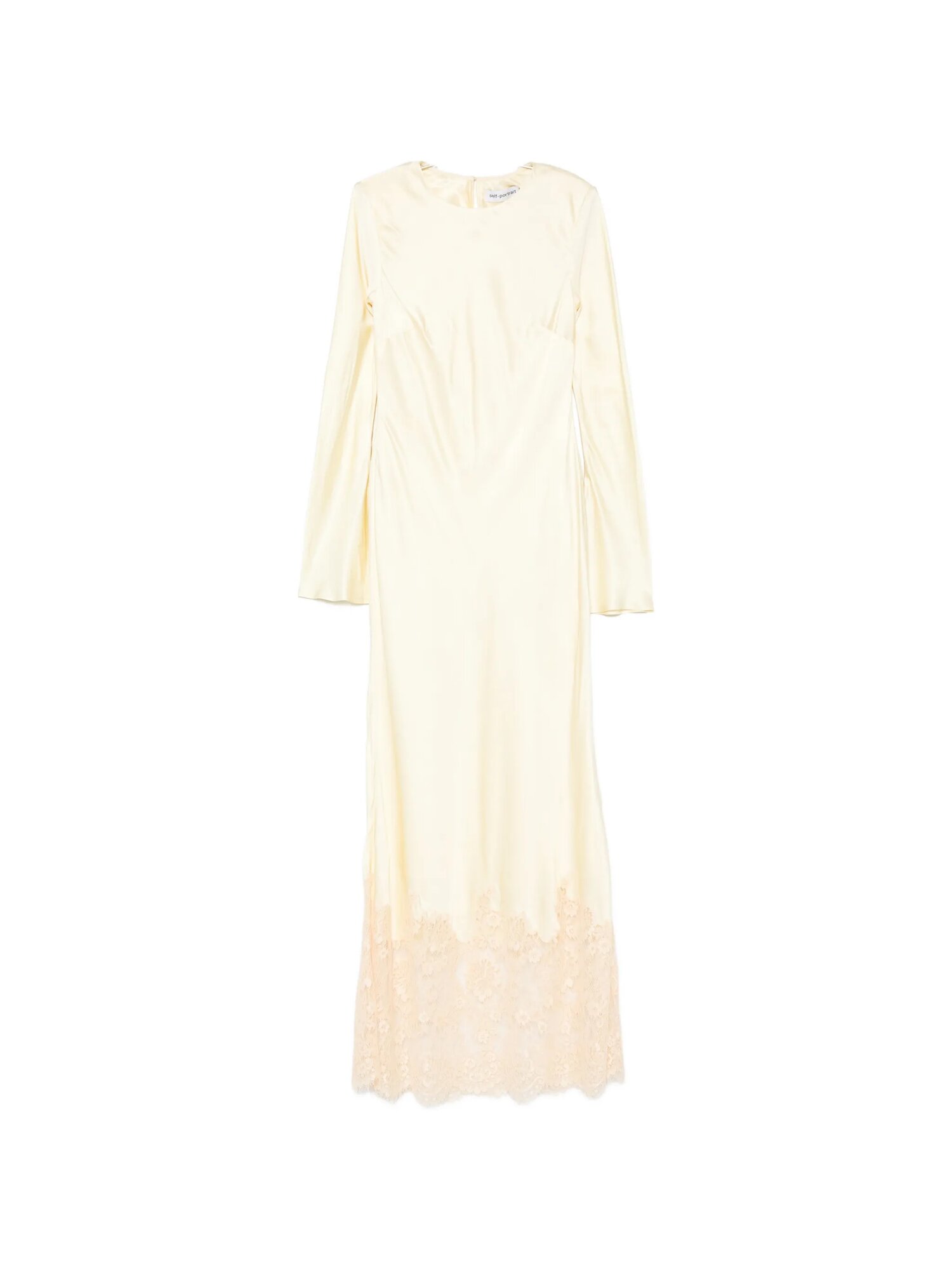 Платье Lace-trim long-sleeve maxi dress