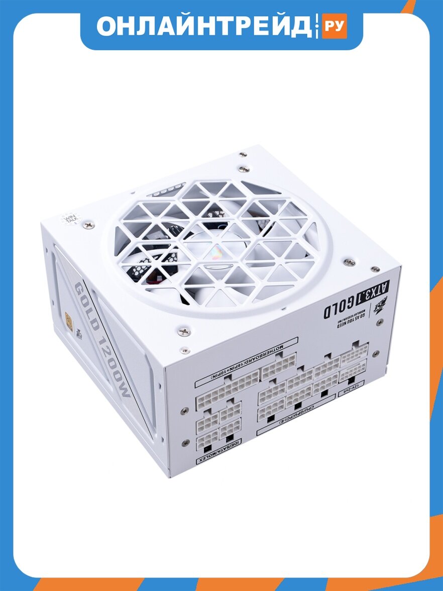 Блок питания 1STPLAYER NGDP, 1200W, 80+ Gold, ATX3.1 (HA-1200BA4-WH) белый