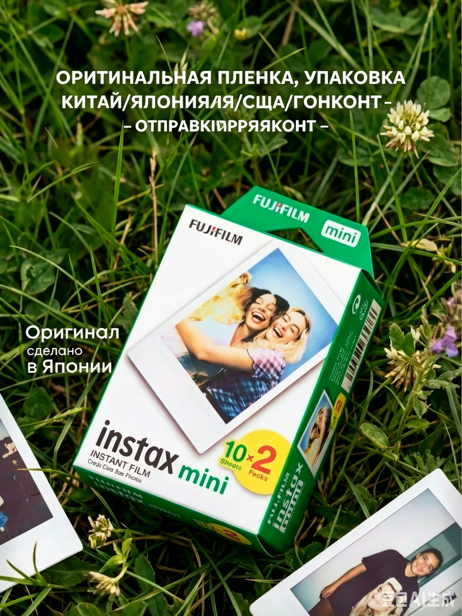 Картриджи для фото Fujifilm Instax Mini 20 кадров, полароид instax, катриджи для инстакс