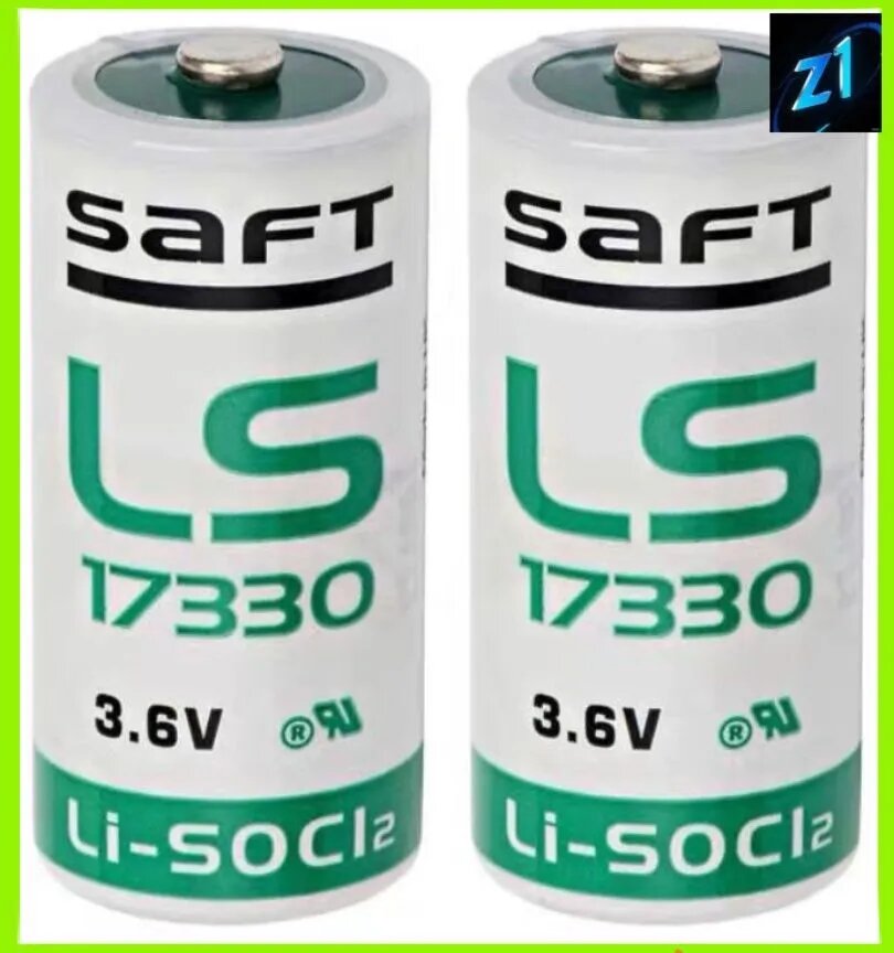 Saft 2шт батарейка LS LS 17330 Saft батарейка 3,6 V для систем ночного видения, метеостанций, теплосчётчиков, извещателей, датчиков охранно-пожарной сигнализации3.6V