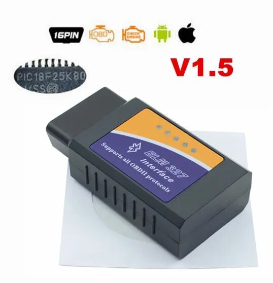 ELM327 V1.5 Super MINI ELM327 Bluetooth OBD2/OBDII для Android, сканер автомобильного кода с чипом PIC18F25K80