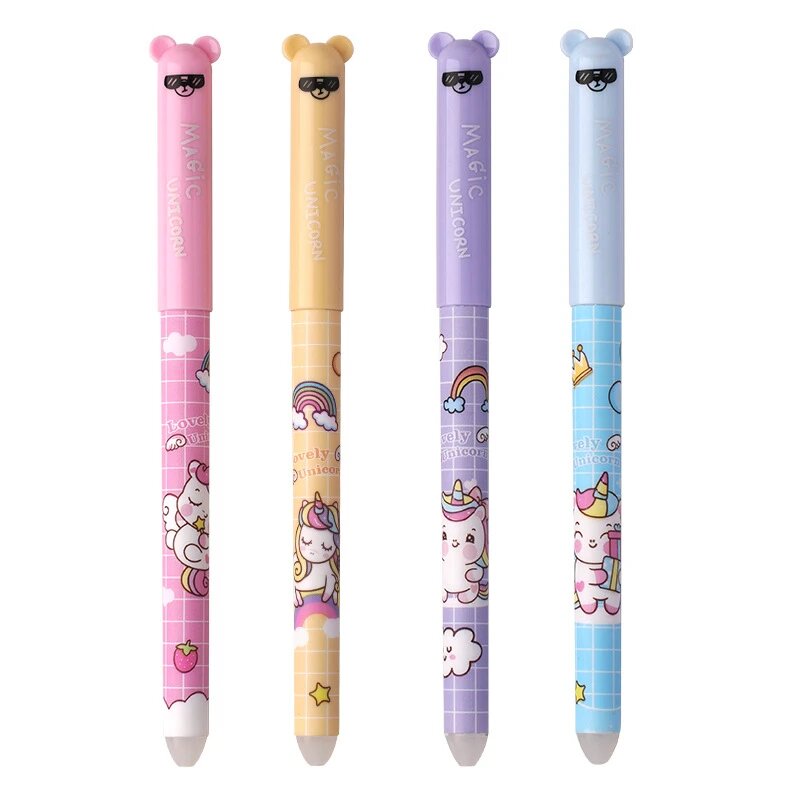 Стираемые гелевые ручки в форме животных, 4 штуки 4pcs pen C